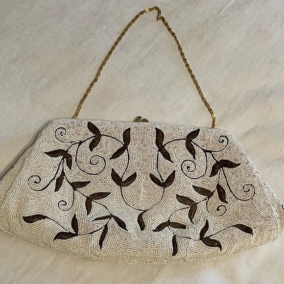 Magid | Bags | Vintage Cream Beaded Purse By Magid With Snap Closure ...